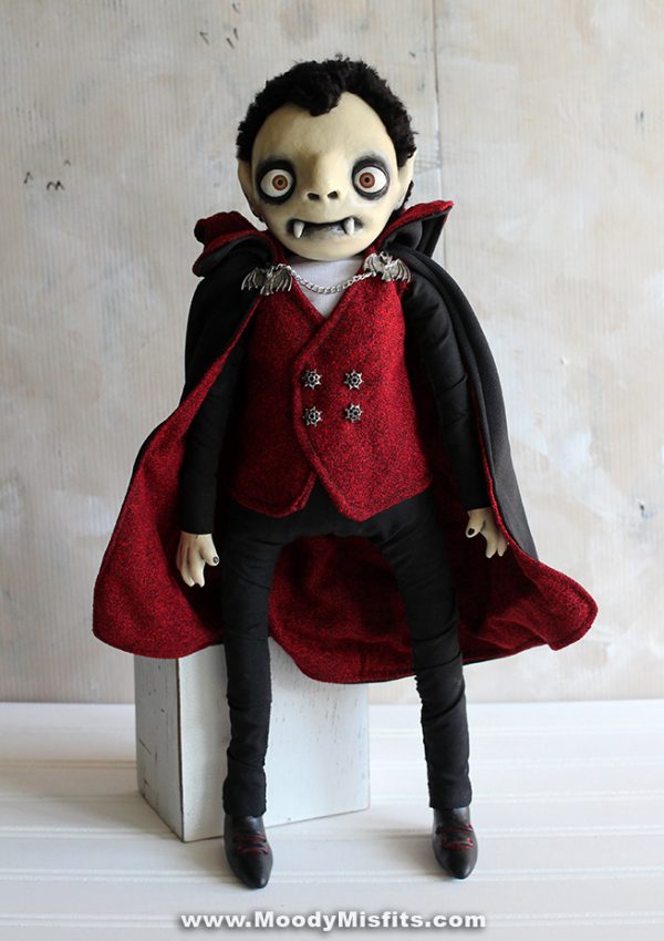 Vampire Halloween Doll, Gothic Dolls For Collectors